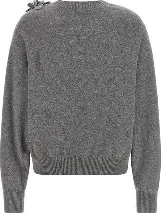 Alberta Ferretti 3D Embroidered Floral Sweater - Gray