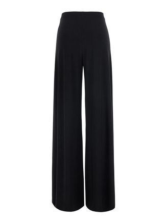Norma Kamali Womens Trousers Bias Black Tech Fabric Polyester