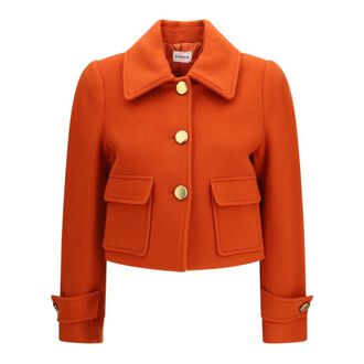 P.A.R.O.S.H. P.a.r.o.s.h. - Blazer monopetto Leak - Femme - Vestes - Orange - Taille: 36 FR