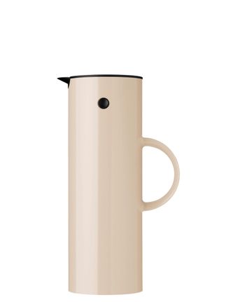 Stelton Isolierkanne EM77 - Doppelwandige Isolierkanne f&uuml;r hei&szlig;e/kalte Getr&auml;nke - Tee- & Kaffeekanne mit Glaseinsatz, Magnetverschluss, Schraubdeckel, Vintage