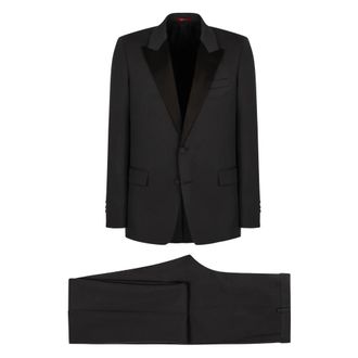 Gucci Woll-Zweiteiler mit Satinkragen - - Suits - Herren - Grau - M