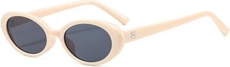 Generic Lunettes De Soleil &Agrave; Petite Monture For Hommes Et Femmes, For Sports Plein Air Ville(Beige)