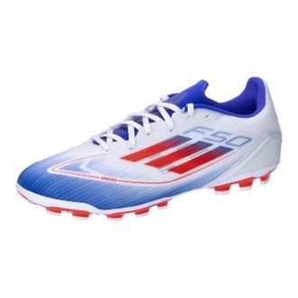 adidas Unisex F50 League Football Boots Artificial Ground Fußballschuhe, Cloud White/solar red/Lucid Blue, 42 EU