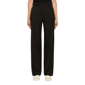 Palm Angels Femme, Pantalons, Noir, Taille: 36 FR Knit Tape Suit Pants