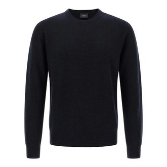 Brioni Pullover aus Kaschmir und Wolle mit Rundhalsausschnitt - - Knitwear - Herren - Blau - XL