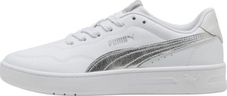 Puma Damen Court Lally Metallic Whisper Sneaker, Weiß Silber, 37.5 EU