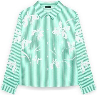 Fiorella Rubino Femme, Blouses et Chemises, Vert, Taille: 58 FR Chemise Ray&eacute;e &agrave; Imprim&eacute; Floral