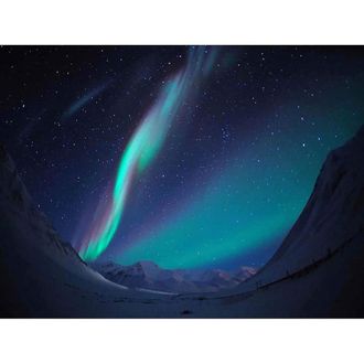 Wee Blue Coo Photography Landscape Winter Aurora Borealis Northern Lights Art Print Poster Wall Decor 12X16 Inch