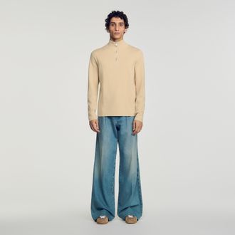 Sandro Pull en laine &agrave; col zipp&eacute;