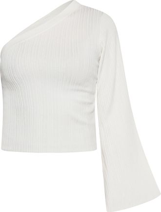 Faina Bluse Damen Wollwei&szlig;