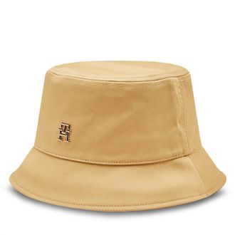Tommy Hilfiger Hut Tommy Hilfiger Distinct Rain Bucket Hat AW0AW16781 Beige