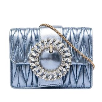 Miu Miu Pre-owned Leder Schultertasche - - Pre-owned - Damen - Blau - ONE SIZE