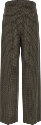 Balenciaga Plaid Lyocell Trousers - Olive