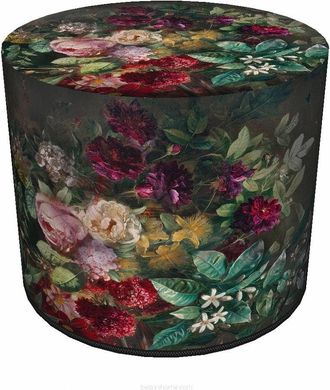 Bertoni Hocker Sitzhocker Pouf Sitzpuff Puff Aus Filz 40 x 40 cm Rund Stabil Abnehmbarer Bezug Waschbar Bouquet