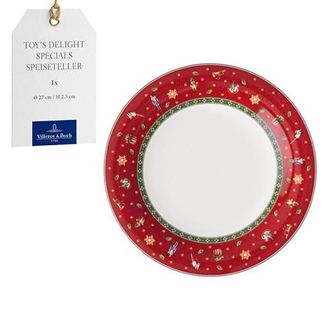Villeroy & Boch Toys Delight Specials assiette plate, grande assiette avec motif de Noël, assiette en porcelaine, vaisselle de Noël, 27 cm Ø, résistant au lave-vaisse