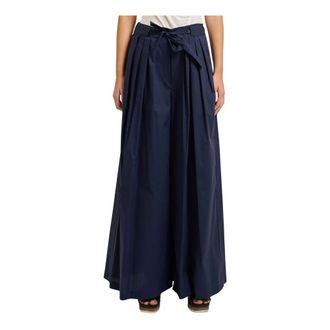 Manila Grace Femme, Pantalons, Bleu, Taille: 40 FR Wide Pantalons