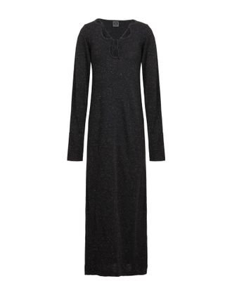 8 by YOOX KNITTED LAM&Eacute; LONG DRESS