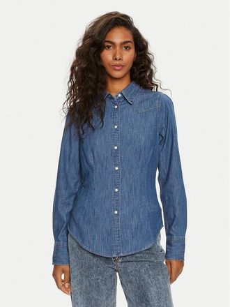 Wrangler Jeanshemd 112356470 Blau Slim Fit