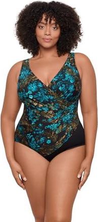 Miraclesuit Oceanus Maillot de bain une pièce pour femme Grande taille, noir/multicolore, 18