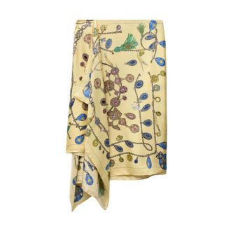 Versace Bedruckter Midirock - - Skirts - Damen - Beige - M