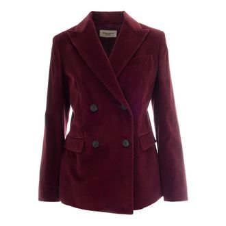 Max Mara Zweireihiger Cord-Blazer - - Jackets - Damen - Rot - S