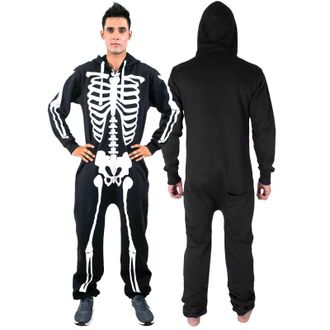 Noroze Halloween Kost&uuml;m Onesie Mode Stilvoll Alle in Einem Overall Strampelanzug EIN St&uuml;ck Pyjamas Jumpsuit Combinaison F&uuml;r Herren M&auml;nner (XXL, Skelett Schwa