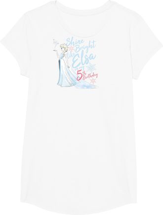 Disney Frozen Elsa Shine Bright On My 5th Birthday T-Shirt