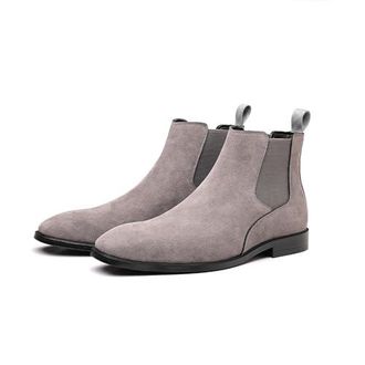 Generic Bottes Chelsea pour Hommes en Faux suède, Bottes décontractées habillées à Enfiler, Bottines stylées et Confortables en Cuir PU pour Affaires, Travail