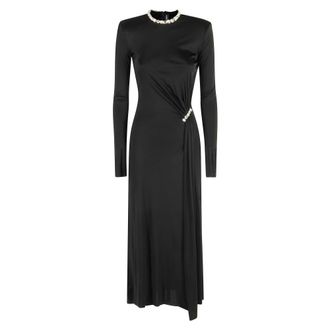 DAVID KOMA Midi-Kleid mit Kristallen - - Dresses - Damen - Schwarzk - XS