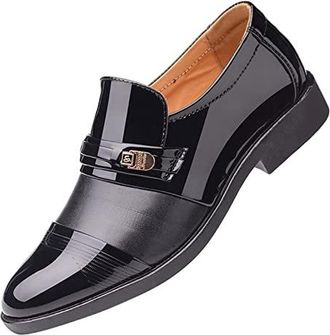 Generic Chaussures de vêtements tendance pointues en cuir avec talon en bois Chaussures dextérieur confortables Chaussures bateau Chaussures daffaires avec em