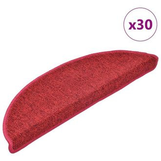 vidaXL Stufenmatten 30 Stk. 56x17x3 cm Bordeaux Halbrund Vidaxl