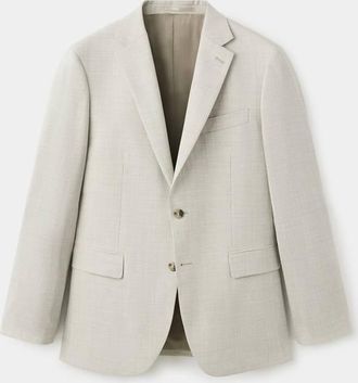 Mango Veste costume 100 % laine beige - Homme - 46 - MANGO MAN