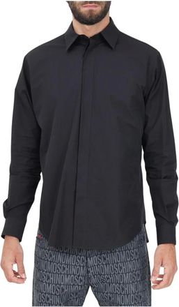 Moschino Homme, Chemises, Noir, Taille: L Couture Shirt