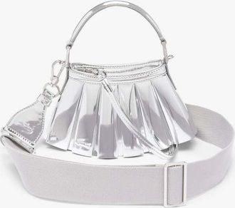 Lacoste Lenglen - Mini sac en cuir à logo - Argenté