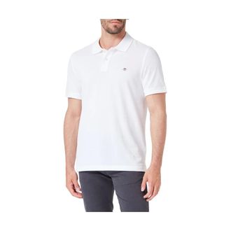 GANT Homme, Tops, Blanc, Taille: L Polo Shield Classique avec Broderie Logo