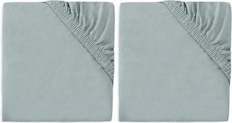 Jollein Spannbettlaken Jersey - F&uuml;r den Laufstall - Sea Green - 75x95cm - 100% Baumwolle - Spannbetttuch Laufgitter - Oeko-TEX Zertifiziert (Packung mit 2)