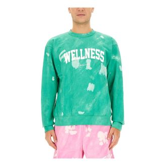 Sporty & Rich Wellness Ivy Crewneck - - Sweatshirts & Hoodies - Herren - Gr&uuml;n - S