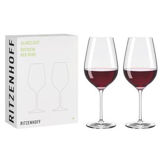 Ritzenhoff 8011001 Lot de 2 verres &agrave; vin rouge 600 ml S&eacute;rie Glanzlicht &Eacute;l&eacute;gant et moderne Fabriqu&eacute; en Allemagne