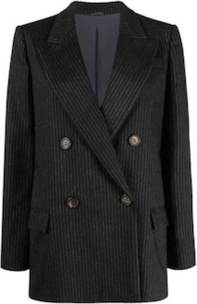 Brunello Cucinelli Femme, Vestes, Bleu, Taille: 38 FR Mb1002436_C001 Jacket