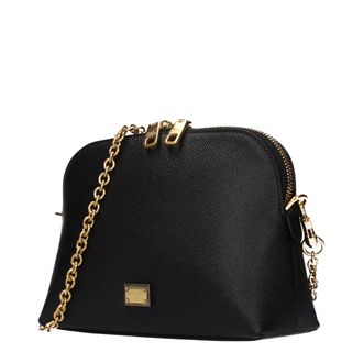 Dolce & Gabbana Womens Black Leather Shoulder Bag