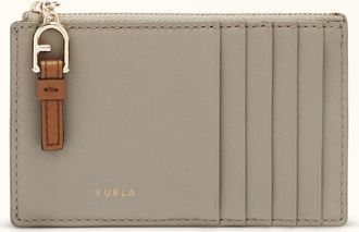 Furla Nuvola Kartenetui Vaniglia Beige Claris Lux-kalbsleder Mit Colour-block-effekt Damen