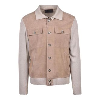 The Jack Leathers Time Square Strickjacke - - Jackets - Herren - Beige - 2XL
