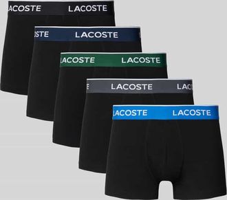 Lacoste Skinny Fit Trunks aus Baumwoll-Mix im 5er-Pack