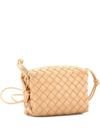 Bottega Veneta Loop Intrecciato Nappa Mini crossbody bag - Nude