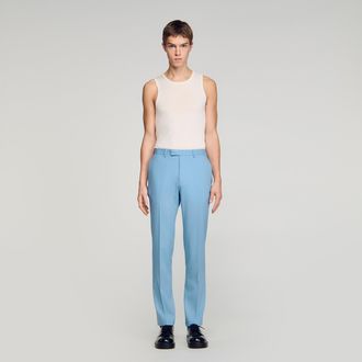 Sandro Pantalon de costume en laine