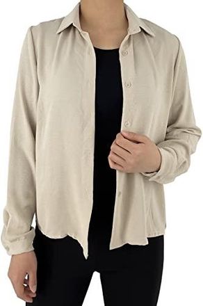 JOPHY & CO. Chemise Femme Manches Longues (cod. 6670), beige, Medium