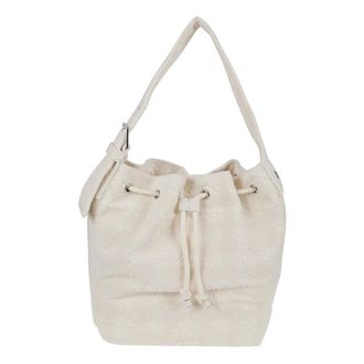 Tory Burch T Monogram Terry Oversized Bucket Bag - - Bags - Damen - Wei&szlig; - ONE SIZE