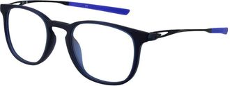 Nike unisex, Accessoires, Noir, Taille: ONE Size Montures Optiques en Titane Bleu Style Rond