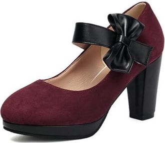 Generic Mary Jane - Escarpins &agrave; talon haut - Bout rond - Pour femme, violet, 38.5 EU