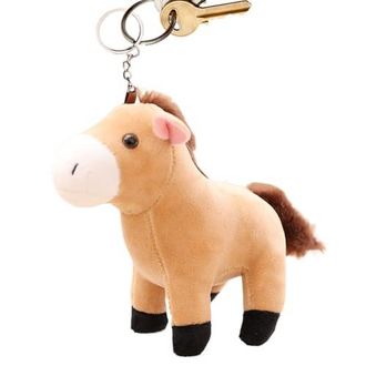 Generico Tour De Poup&eacute;es De Cheval -Splush Horse Keychain | Cha&icirc;ne De Cl&eacute; Animal | Peluche Animal Suspendue | Mignon Cl&eacute; Cl&eacute; En Peluche Pour Sacs, Light Brown,